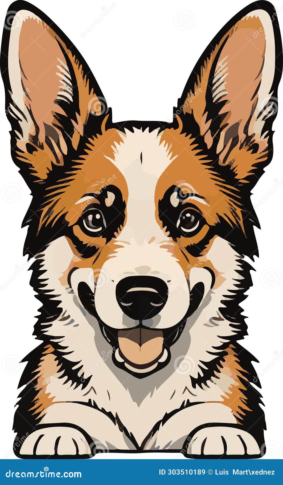 Great and Lovely Corgi Dog Vector Art Stock Vector - Illustration of ...