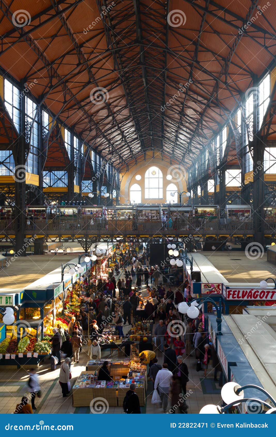 Great Market Hall, Budapest, Hungary Editorial Photo - Image of ...