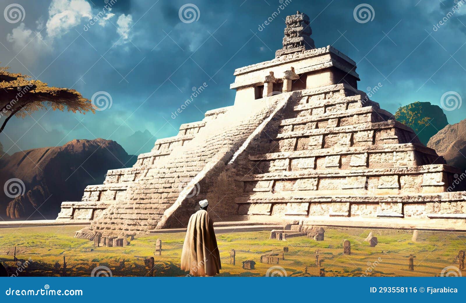Great Mayan stock illustration. Illustration of building - 293558116