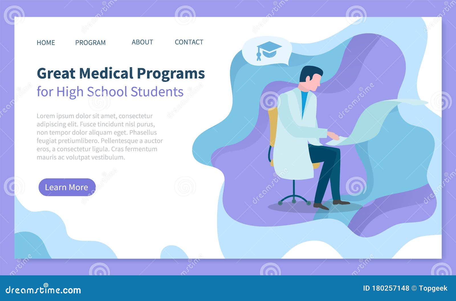 Medical Education for High School Online Vector Stock Vector ...