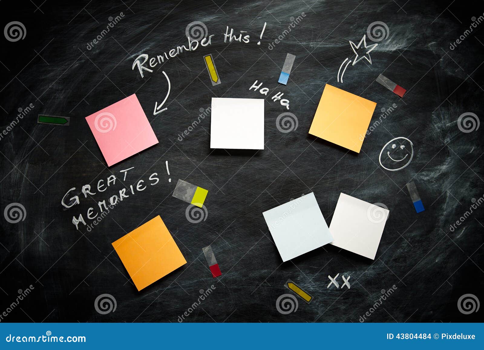 Great Memories on a Blackboard Stock Photo - Image of entertainment ...