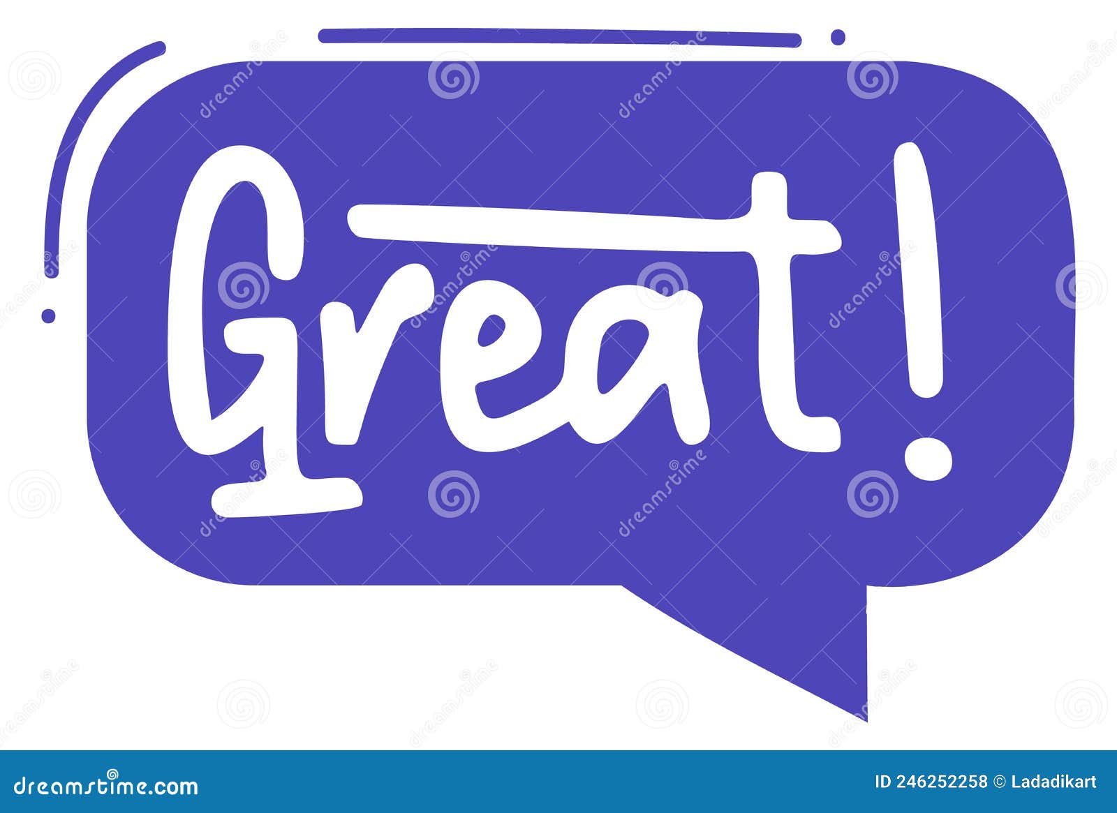 Great Message Box. Hand Drawn Dialog Sticker Stock Vector ...