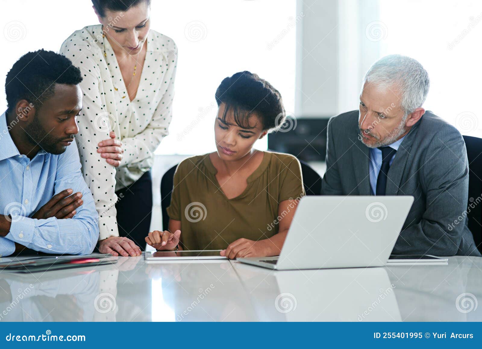 Great Minds at Work in the Office. a Group of Colleagues Working ...