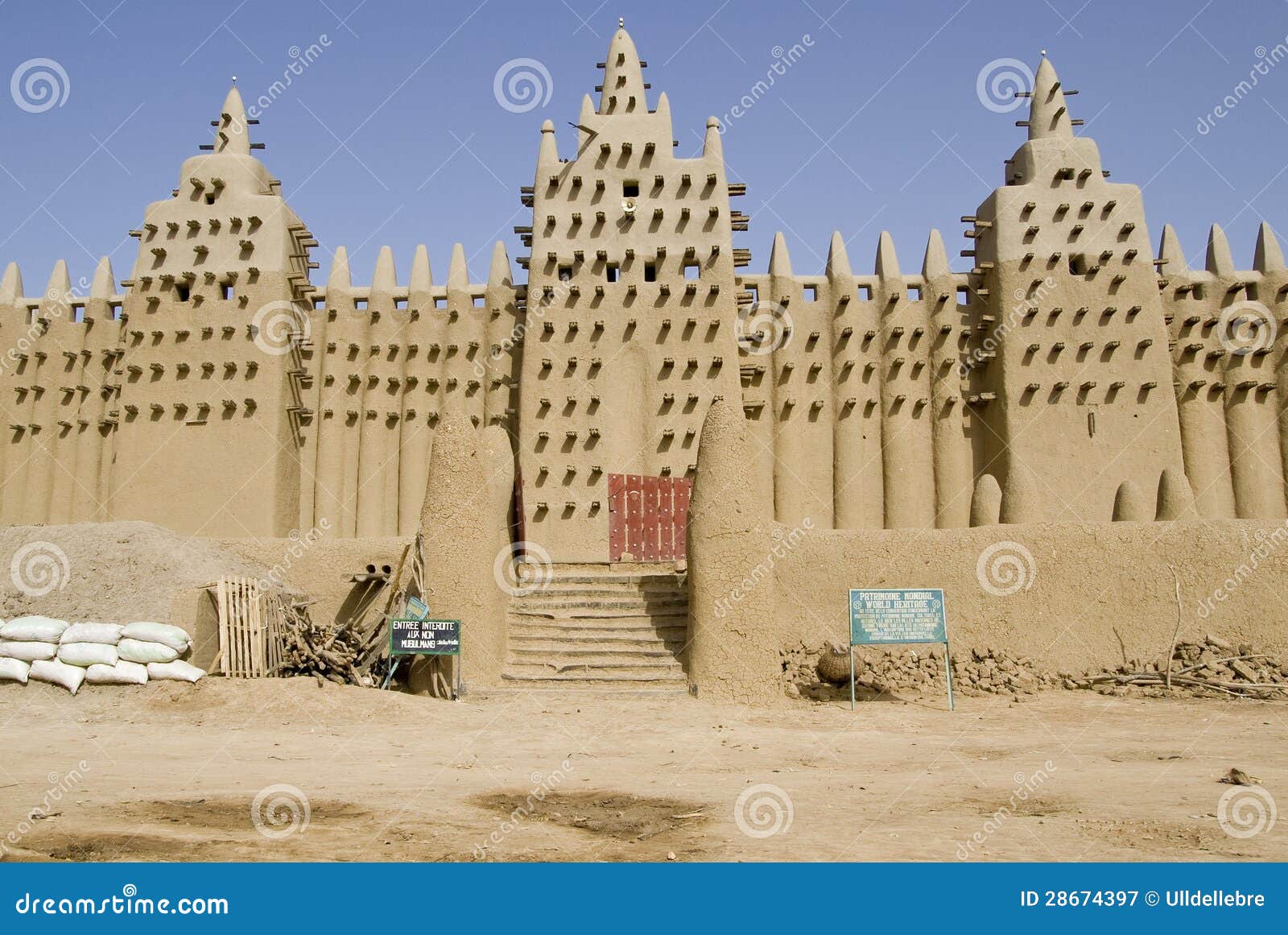 The Great Mosque of Djenne. Mali. Africa Stock Image - Image of alqaeda ...