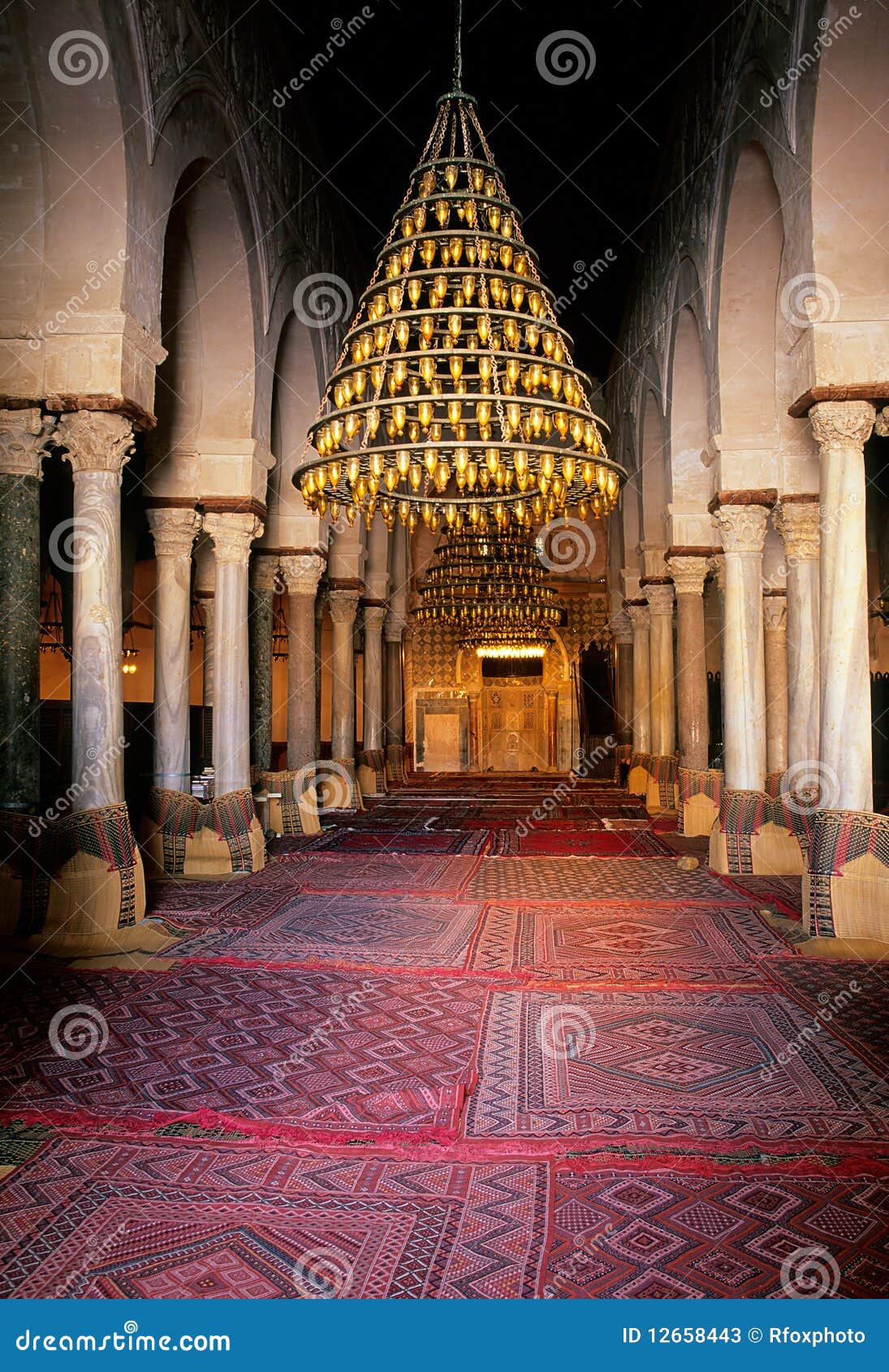 Great Mosque- Kairouan, Tunisia Stock Image - Image of detail, carpet ...