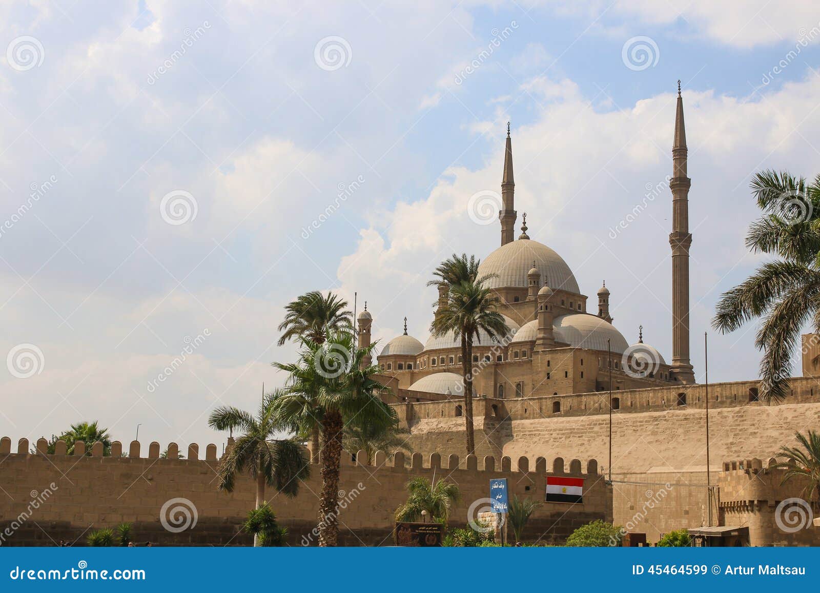 Muhammad Ali Alabaster Mosque Cairo Citadel Egypt Castle Tower Landmark ...