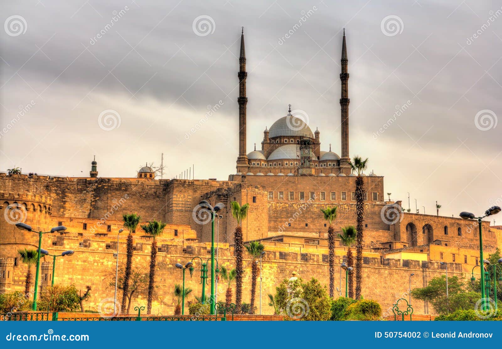 The Great Mosque of Muhammad Ali Pasha in Cairo Stock Photo - Image of ...