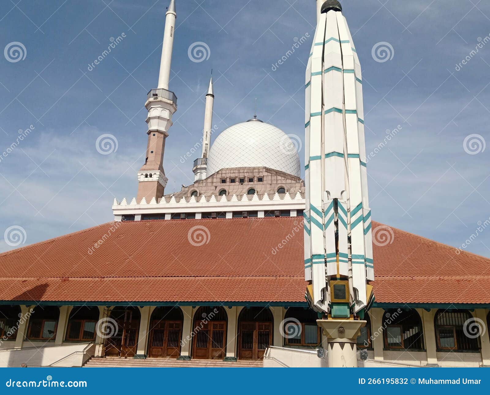The Great Mosque of Semarang, Central Java, Indonesia with an Automatic ...