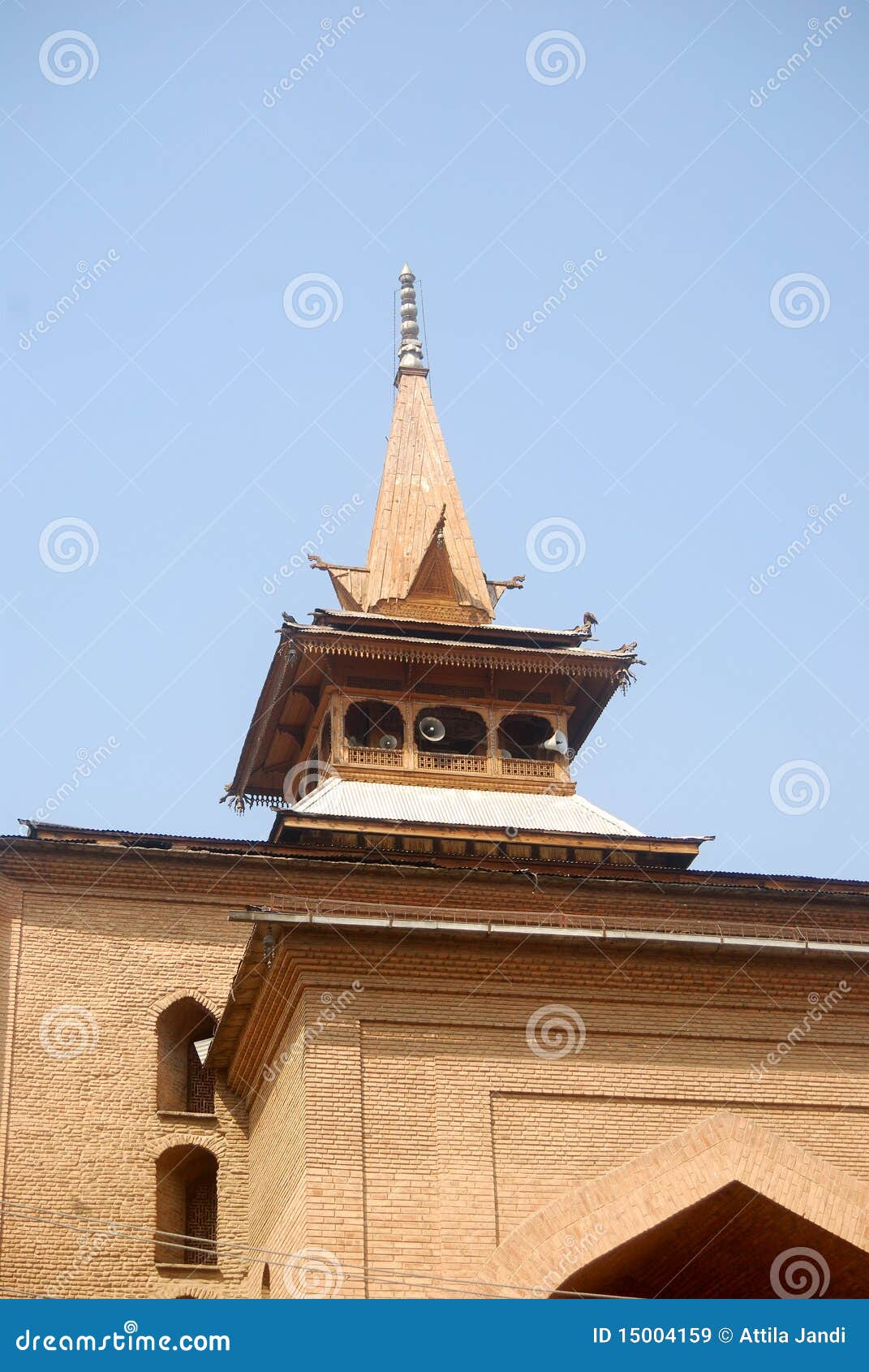 Great Mosque, Srinagar, Kashmir, India Stock Image - Image of cultural ...