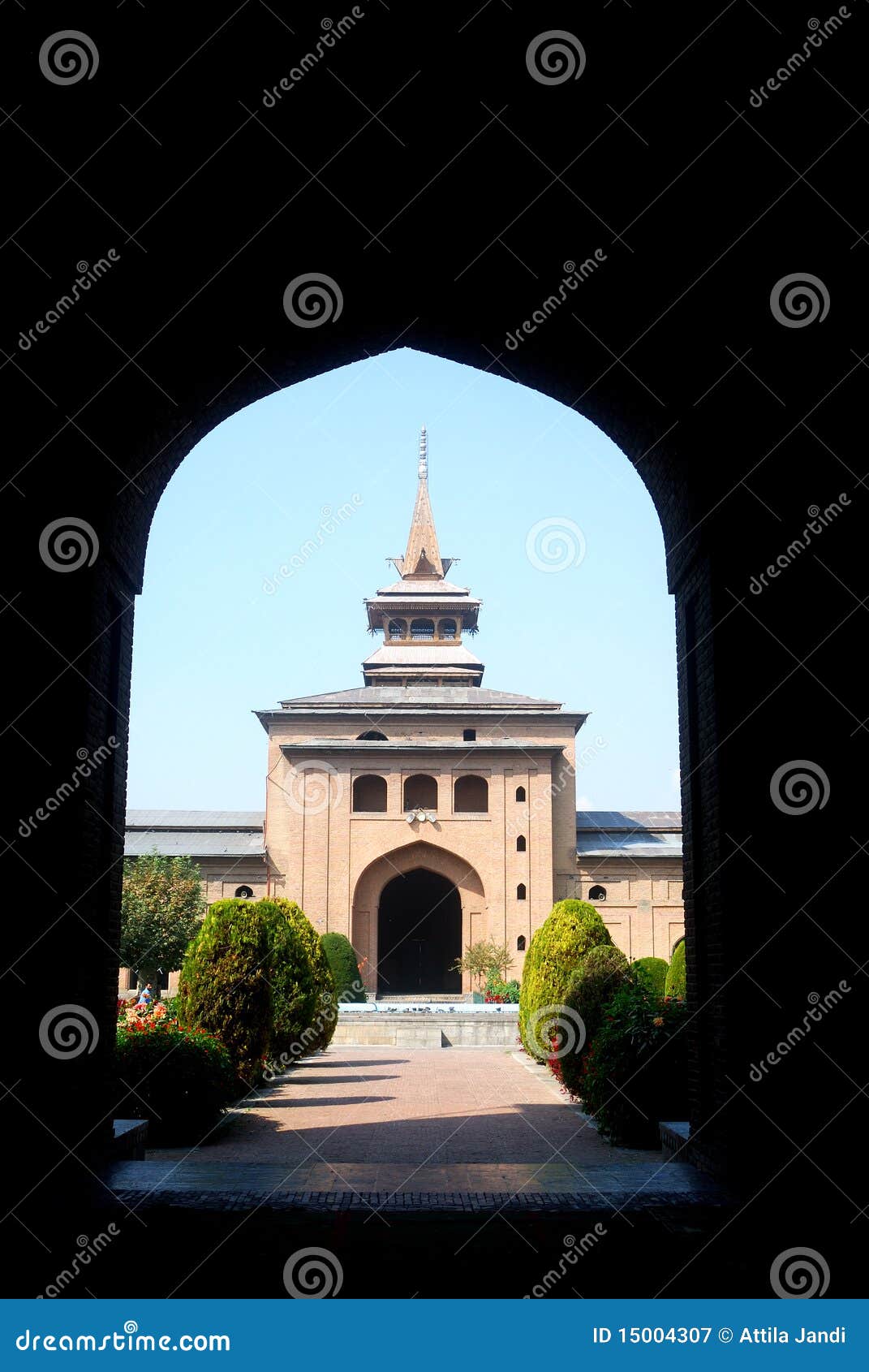 Great Mosque, Srinagar, Kashmir, India Stock Image - Image of historic ...
