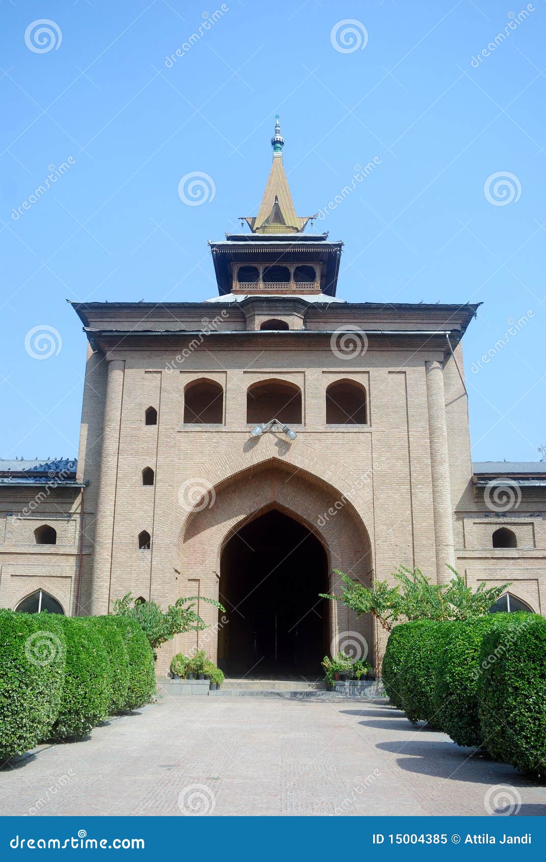 Great Mosque, Srinagar, Kashmir, India Stock Image - Image of faith ...