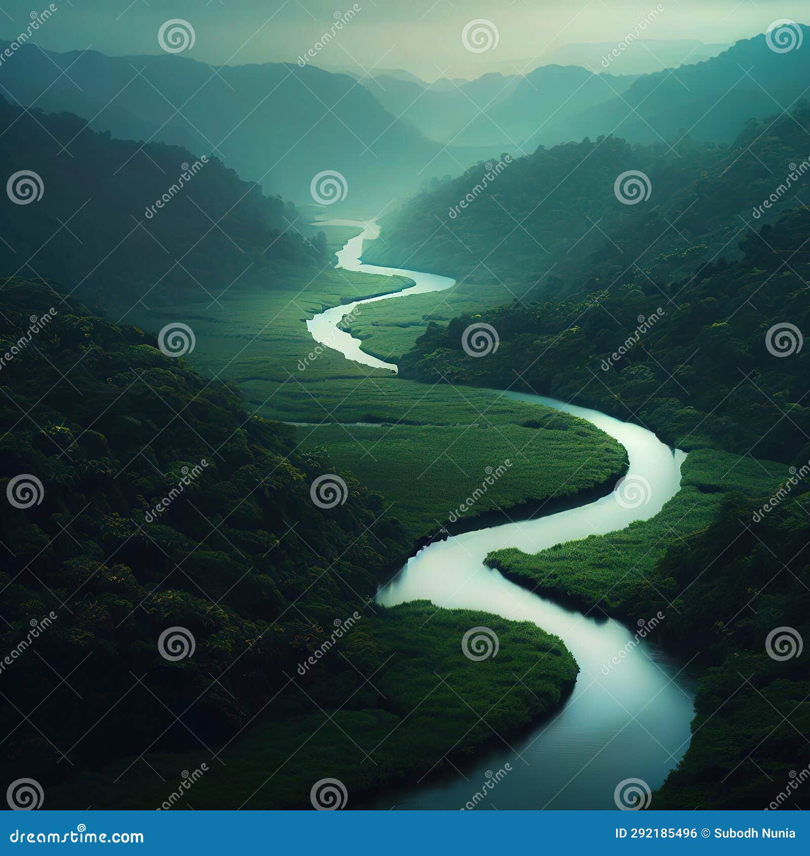 The Great Neel River Flows Peacefully through the Lush Green Forests ...