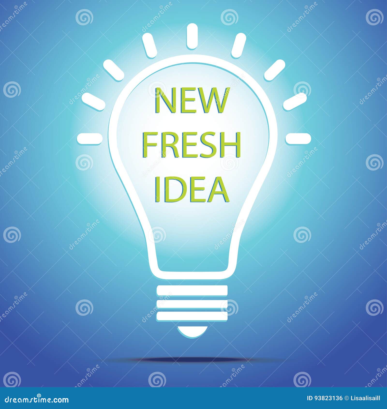 Great New Idea Concept - Bulb with Hand Draw Elements Stock Vector ...