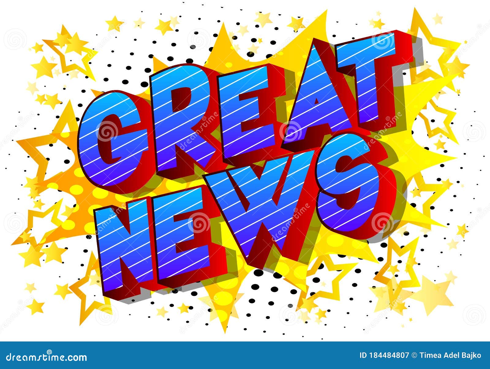 Great News - Comic Book Style Word. Stock Vector - Illustration of ...