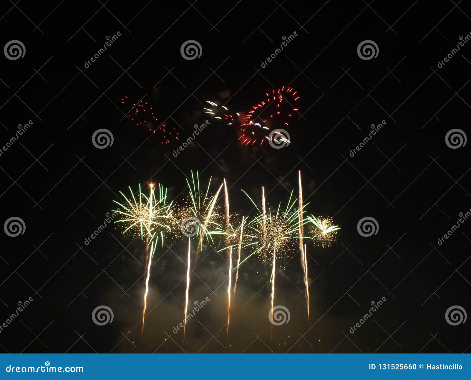 Great Fireworks in the Night Stock Photo - Image of night, holidays ...