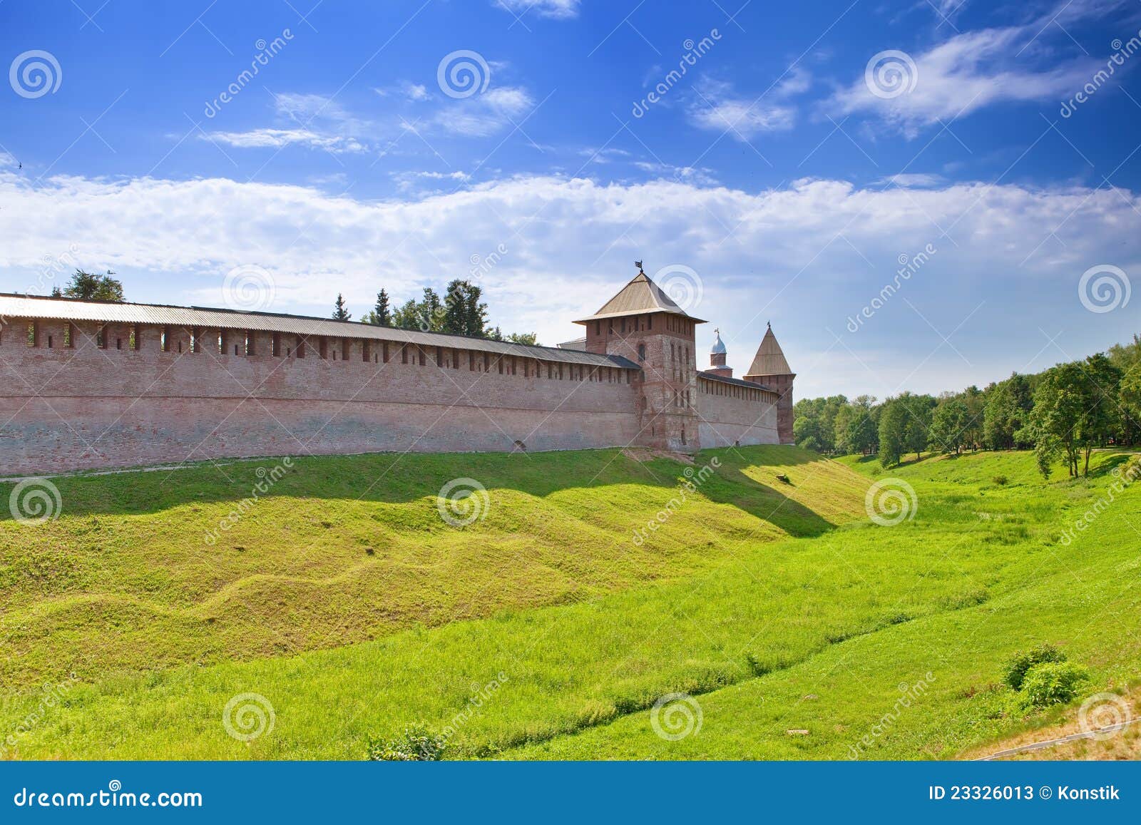 Great Novgorod.the Kremlin Wall with Zlatoustovsky Stock Image - Image ...
