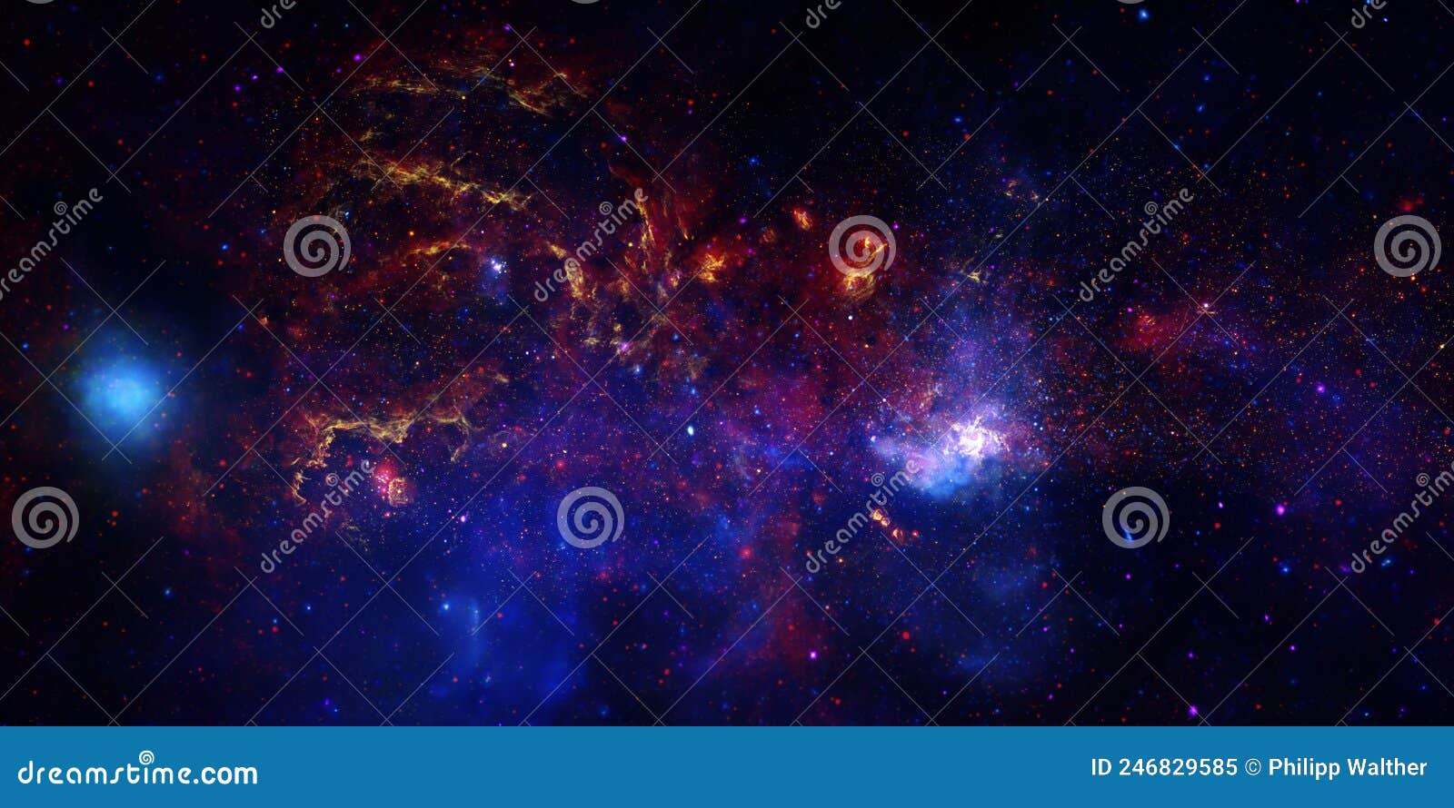 Great Observatories Unique Views Of The Milky Way Stock Image ...