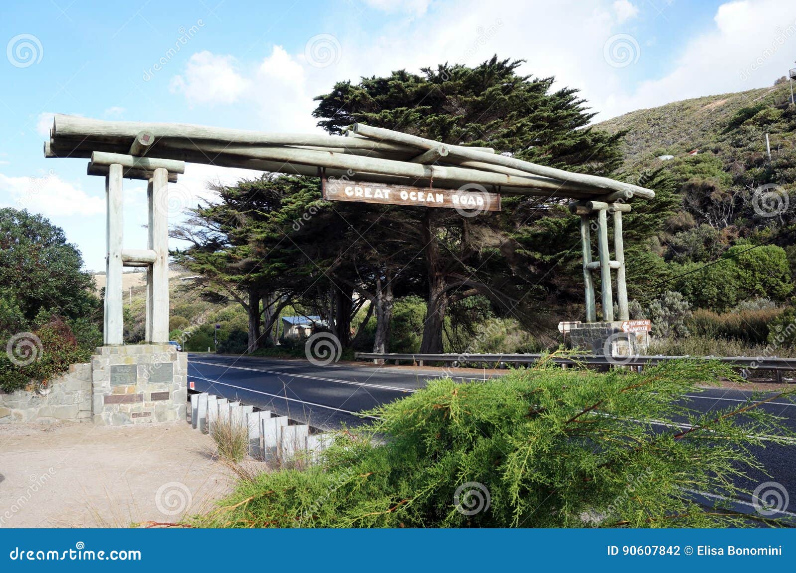 Great Ocean Road sign stock photo. Image of scenic, victoria - 90607842