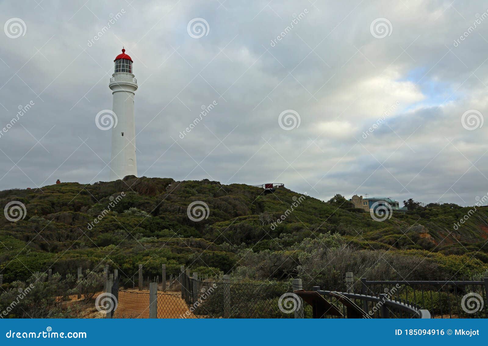 Split Point Lighthouse on the Hill Stock Photo - Image of high, relax ...