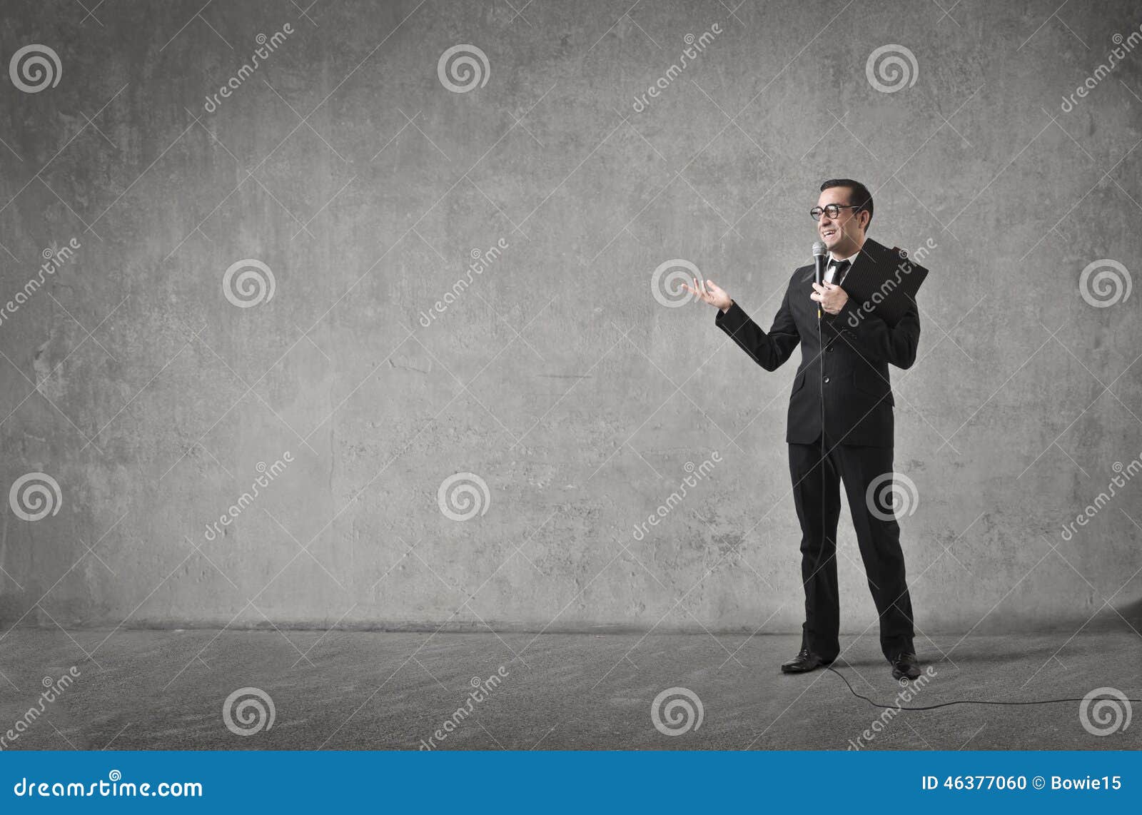 A great one man show! stock photo. Image of microphone - 46377060