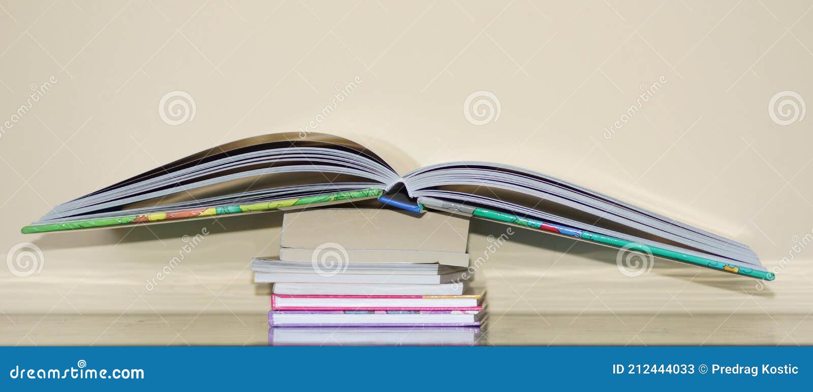 Great open book. stock image. Image of pink, open, beautiful - 212444033