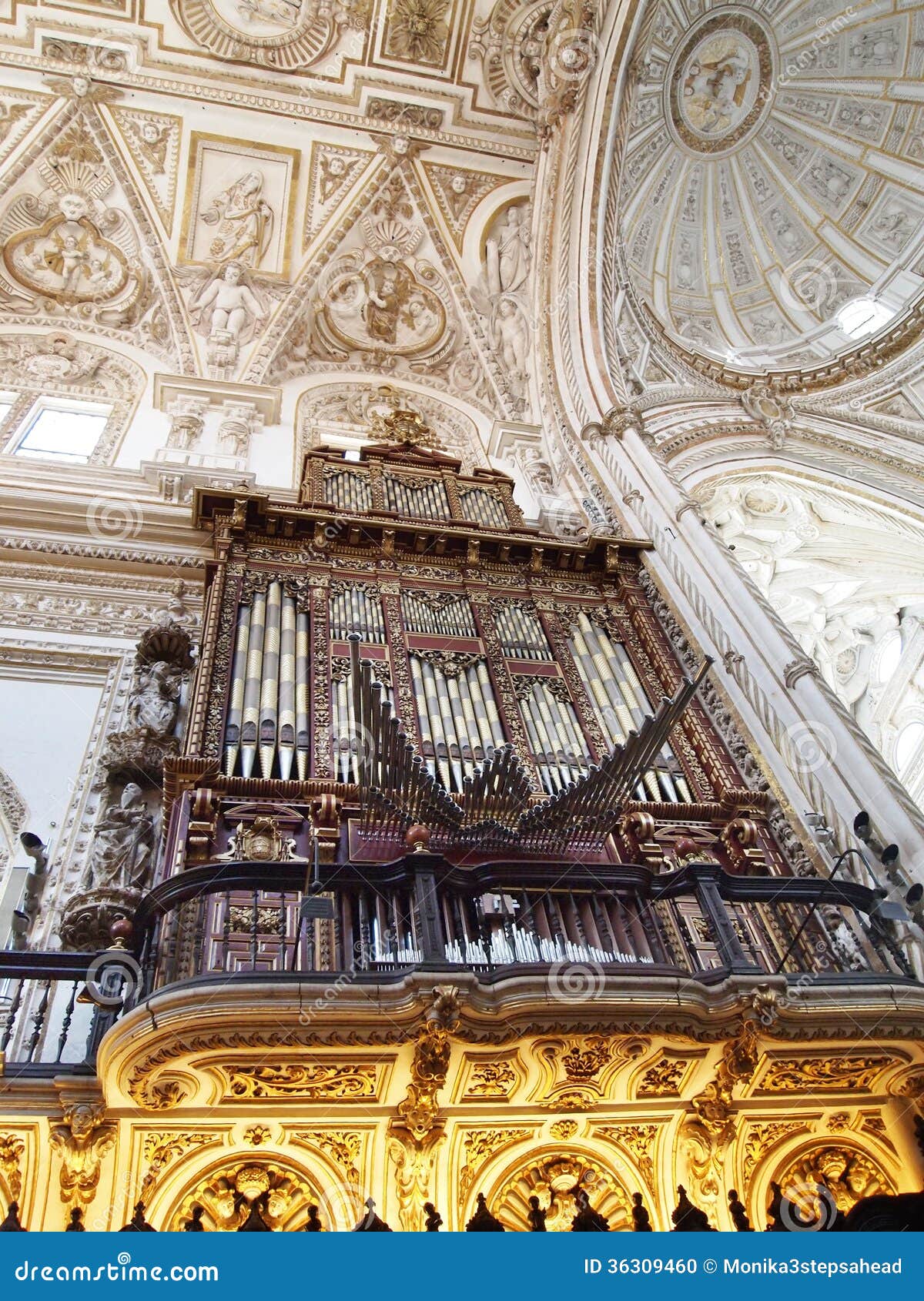 Great Organ in Cordoba Mosque Stock Photo - Image of architecture ...