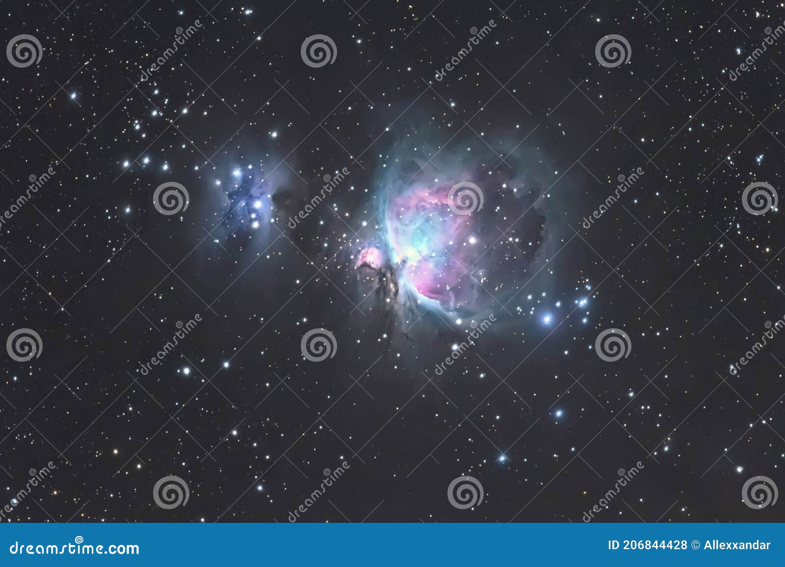 Great Orion Nebula M42, in the Constellation of Orion, Milky Way Stock ...