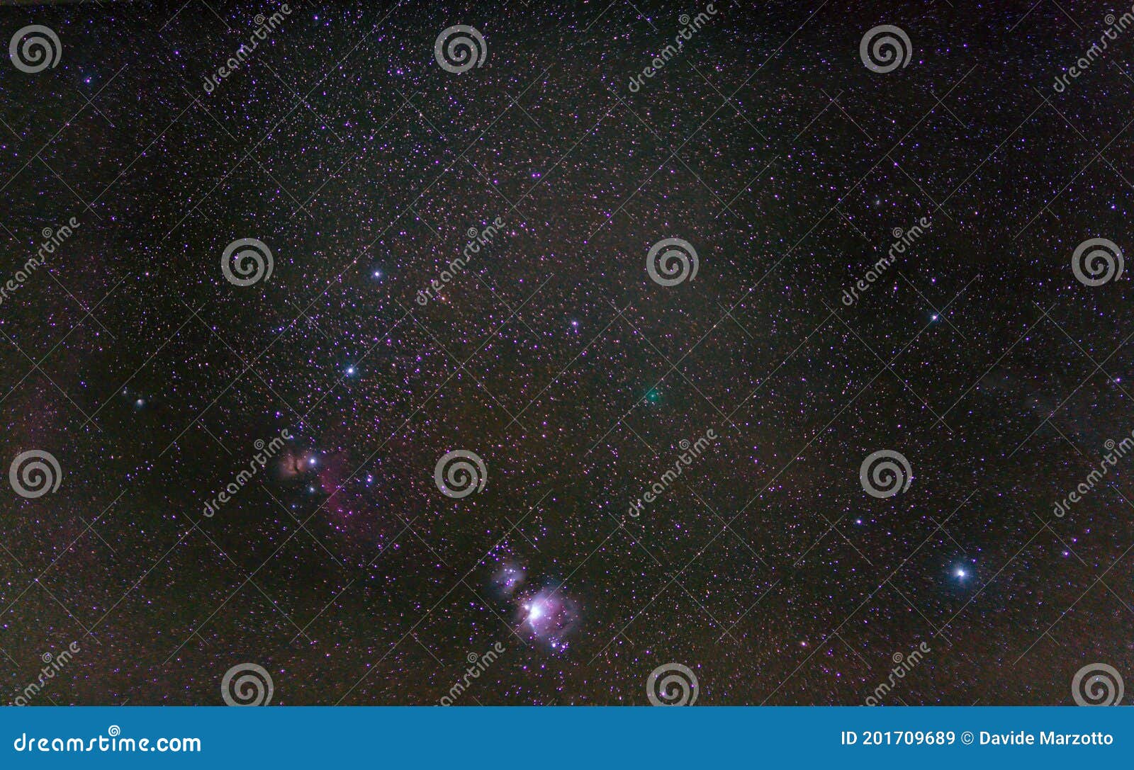 The Great Orion Nebula M42 and M43 in the Orion Constellation Stock ...