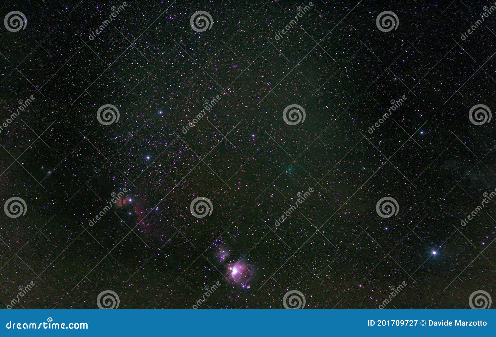 The Great Orion Nebula M42 and M43 in the Orion Constellation Stock ...