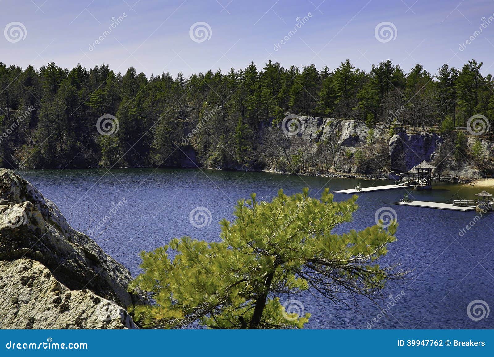 Great Outdoors - Trees, Lakes and Mountains Stock Photo - Image of ...