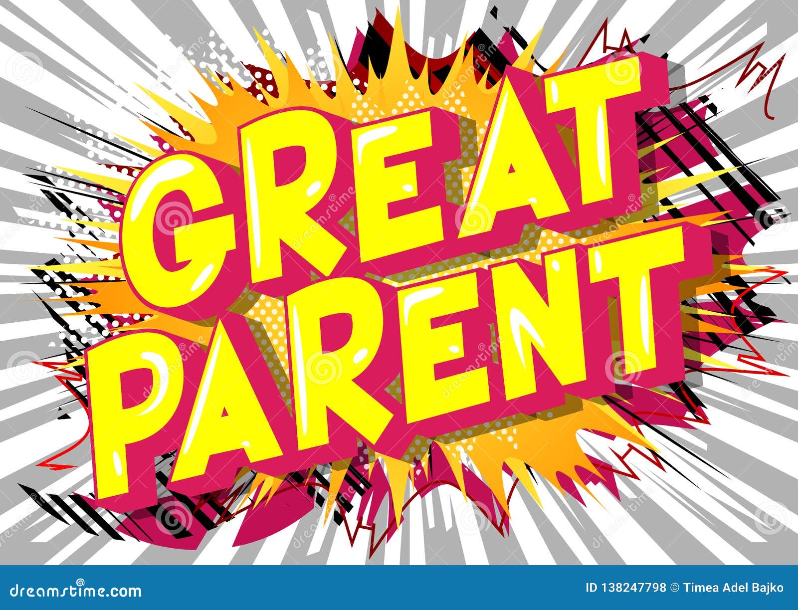 Great Parent - Comic Book Style Words. Stock Vector - Illustration of ...