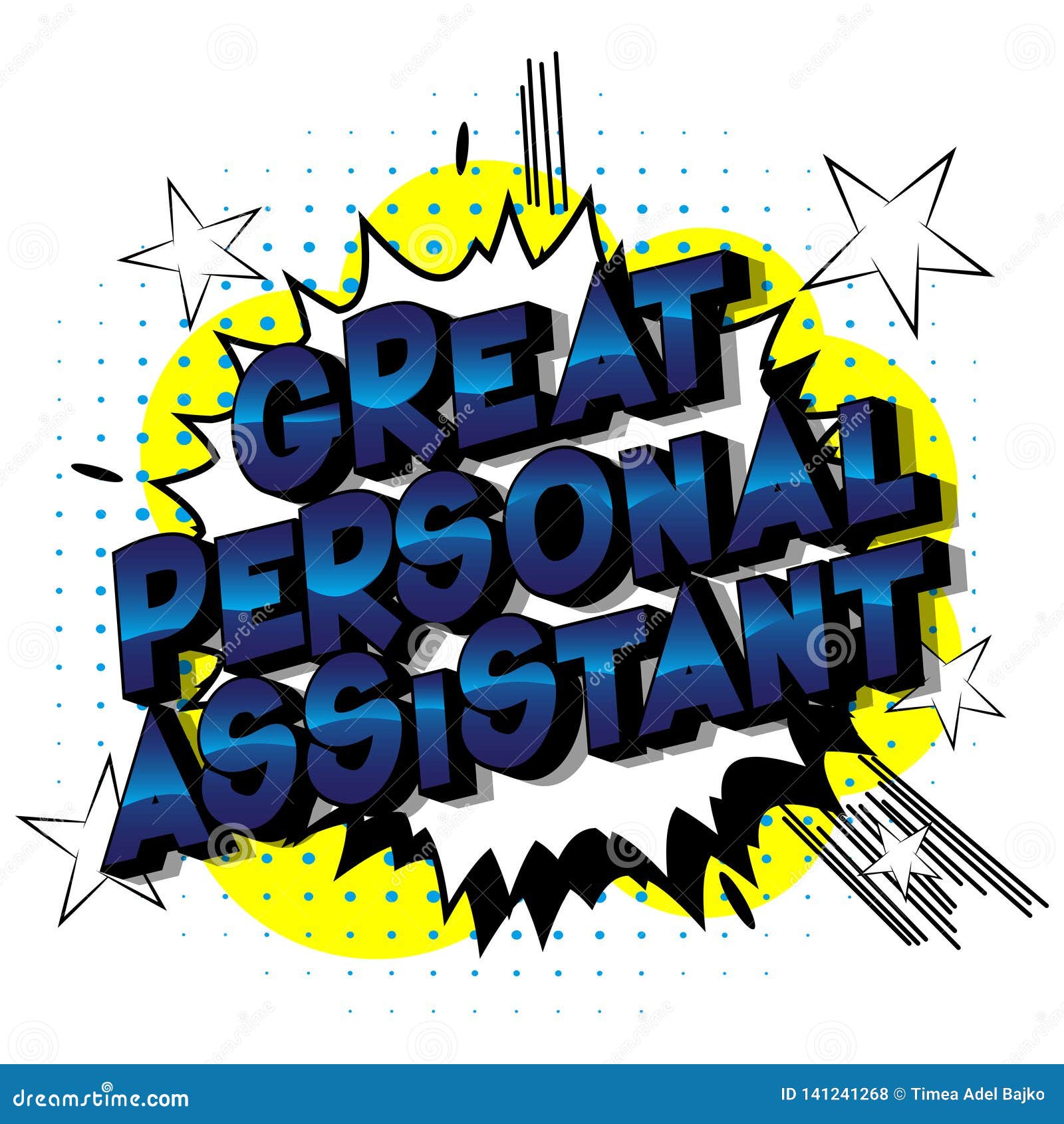 Great Personal Assistant - Comic Book Style Words. Stock Vector ...