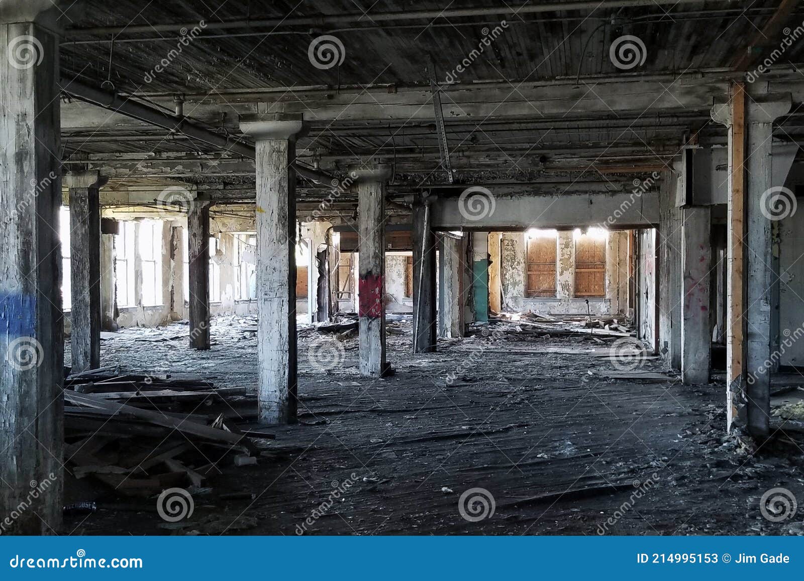 Inside of an Abandoned Building Stock Image - Image of factory ...
