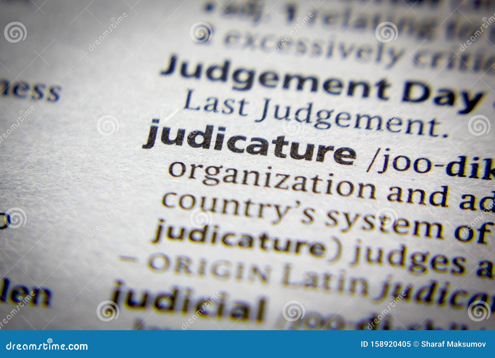 Word or Phrase Judicature in a Dictionary Stock Image - Image of ...
