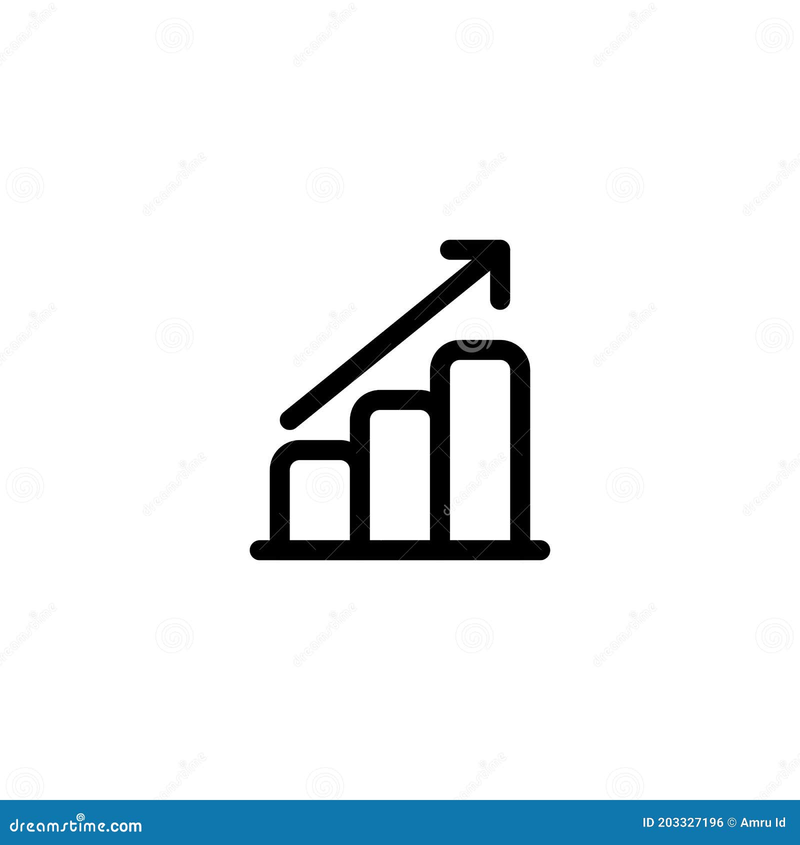 Great Planning Graph Chart Outline Style Icon - Vector Stock Vector ...