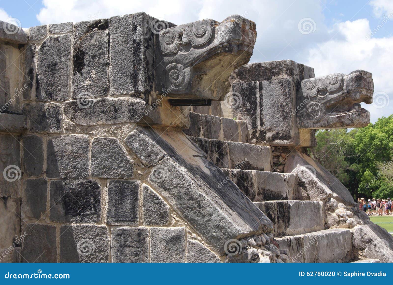 The Great Plaza Details. Venus Platform Sculptures in Chichen Itza ...