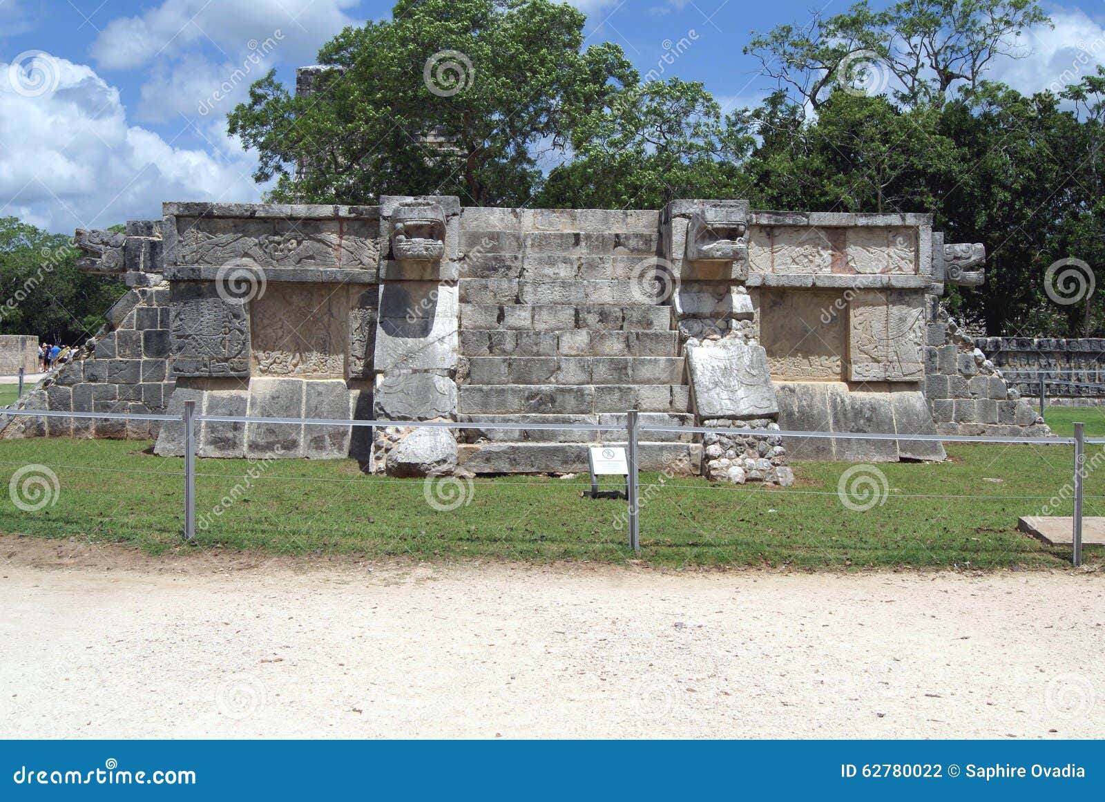 The Great Plaza. Venus Platform in Chichen Itza, Mexico Stock Photo ...