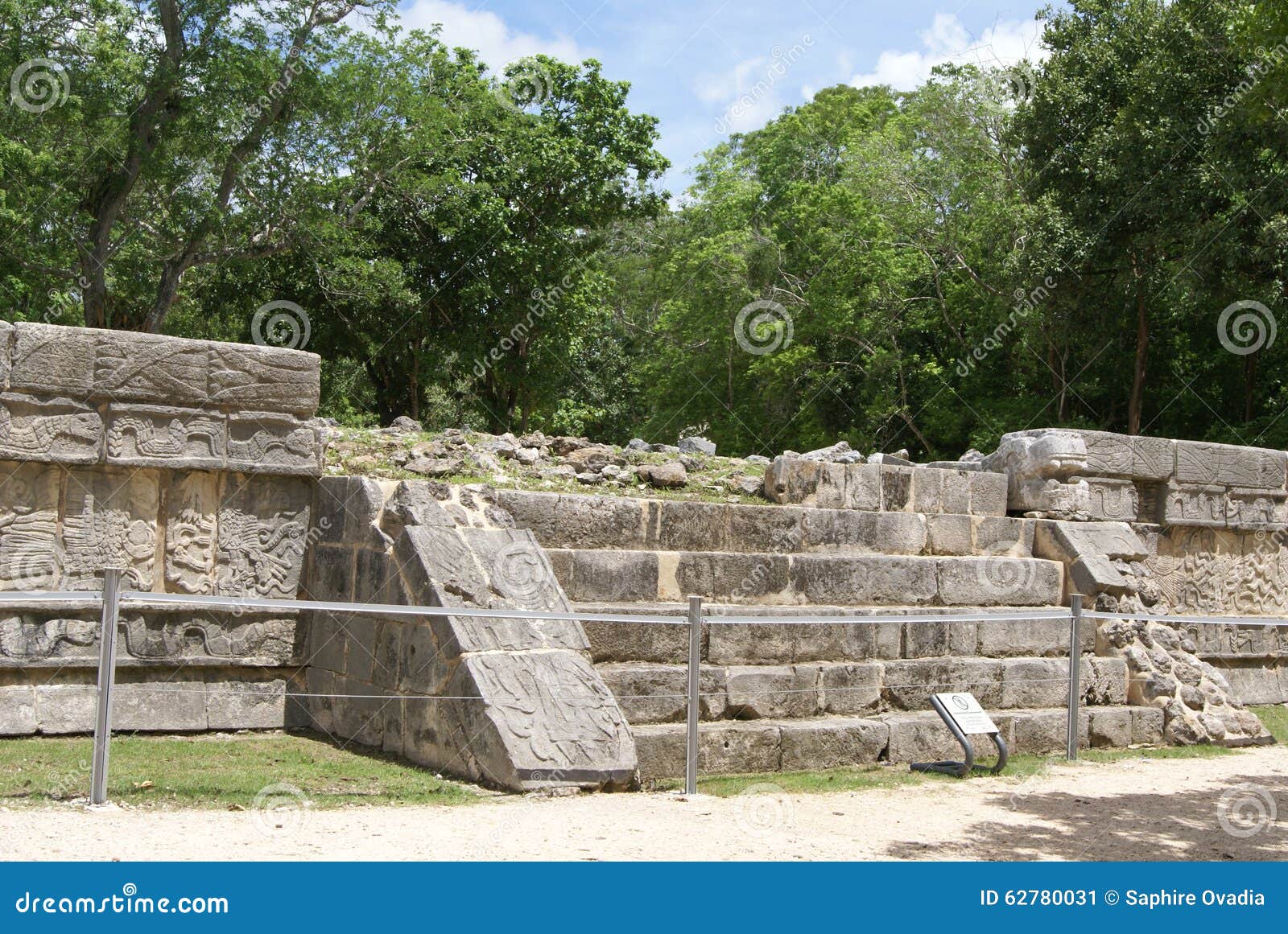 The Great Plaza. Venus Platform in Chichen Itza, Mexico Stock Image ...
