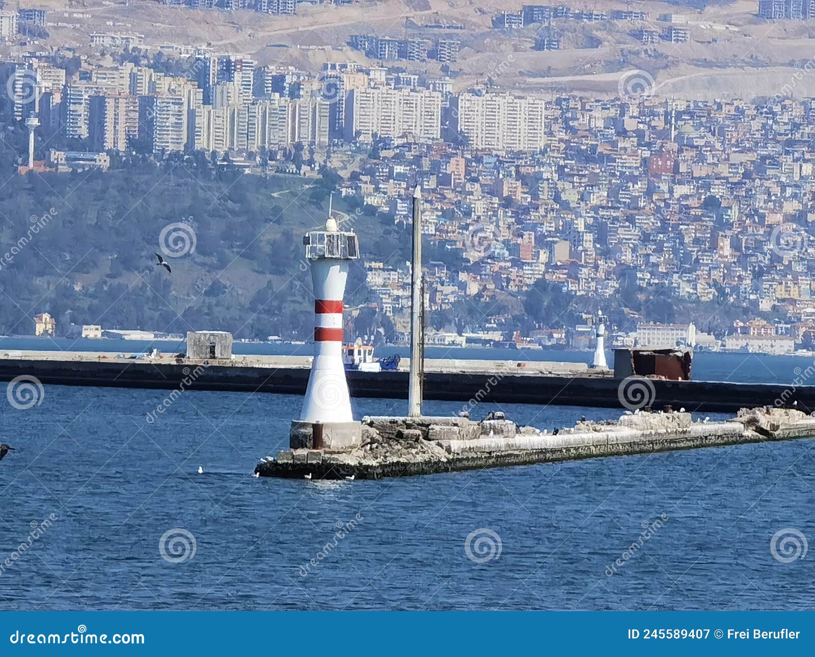 The great port of Izmir stock image. Image of blue, crew - 245589407
