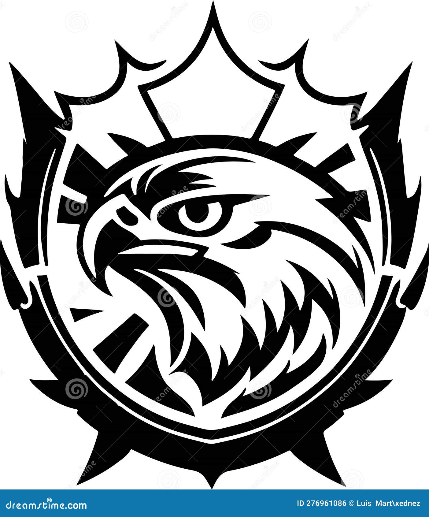 Great and Powerful Hawk Emblem Art Vector Stock Vector - Illustration ...