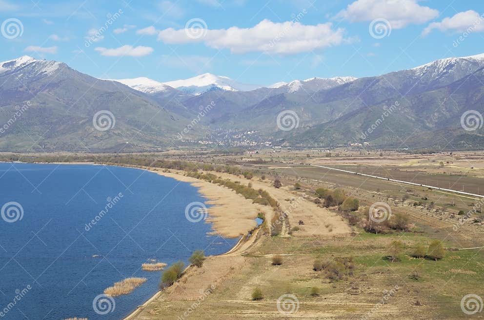 Great Prespa lake stock photo. Image of isle, great, florina - 72369800