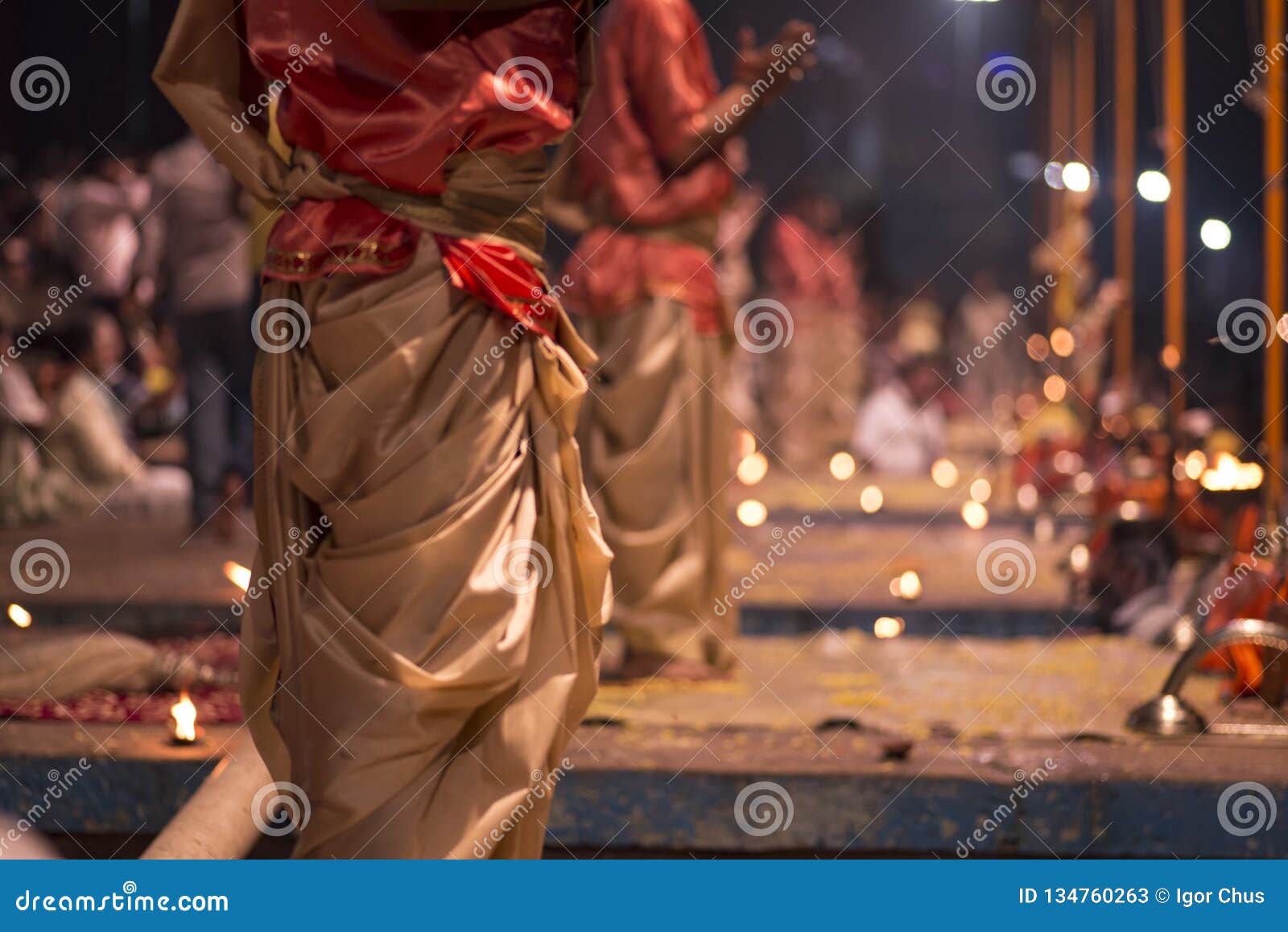 The Great Puja India Varanasi Ritual, 2016 Stock Image - Image of ...