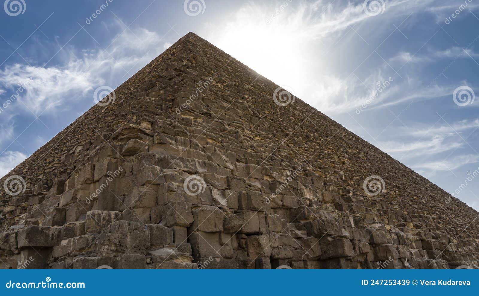 The Great Pyramid of Cheops in Giza. a Triangular Peak on a Background ...