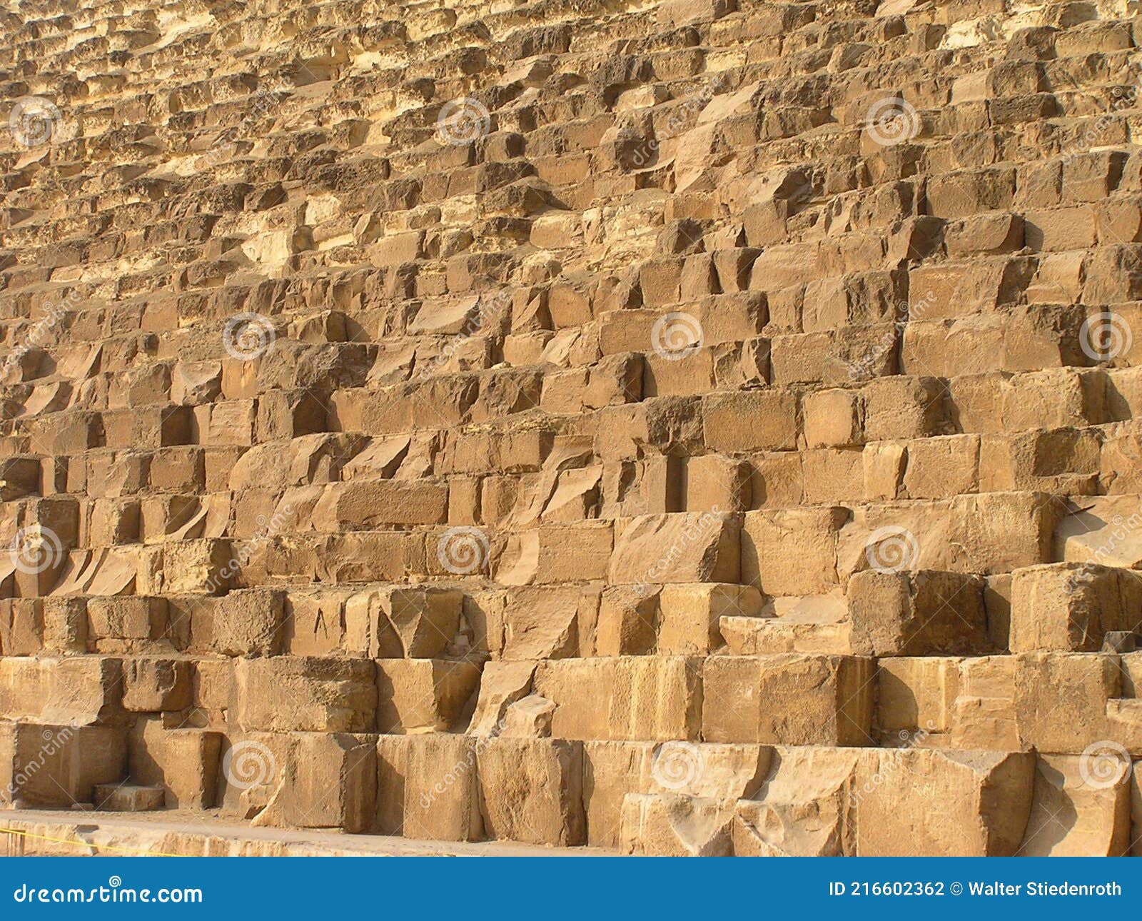 Detail of the Cheops Pyramid Stock Photo - Image of attraction ...