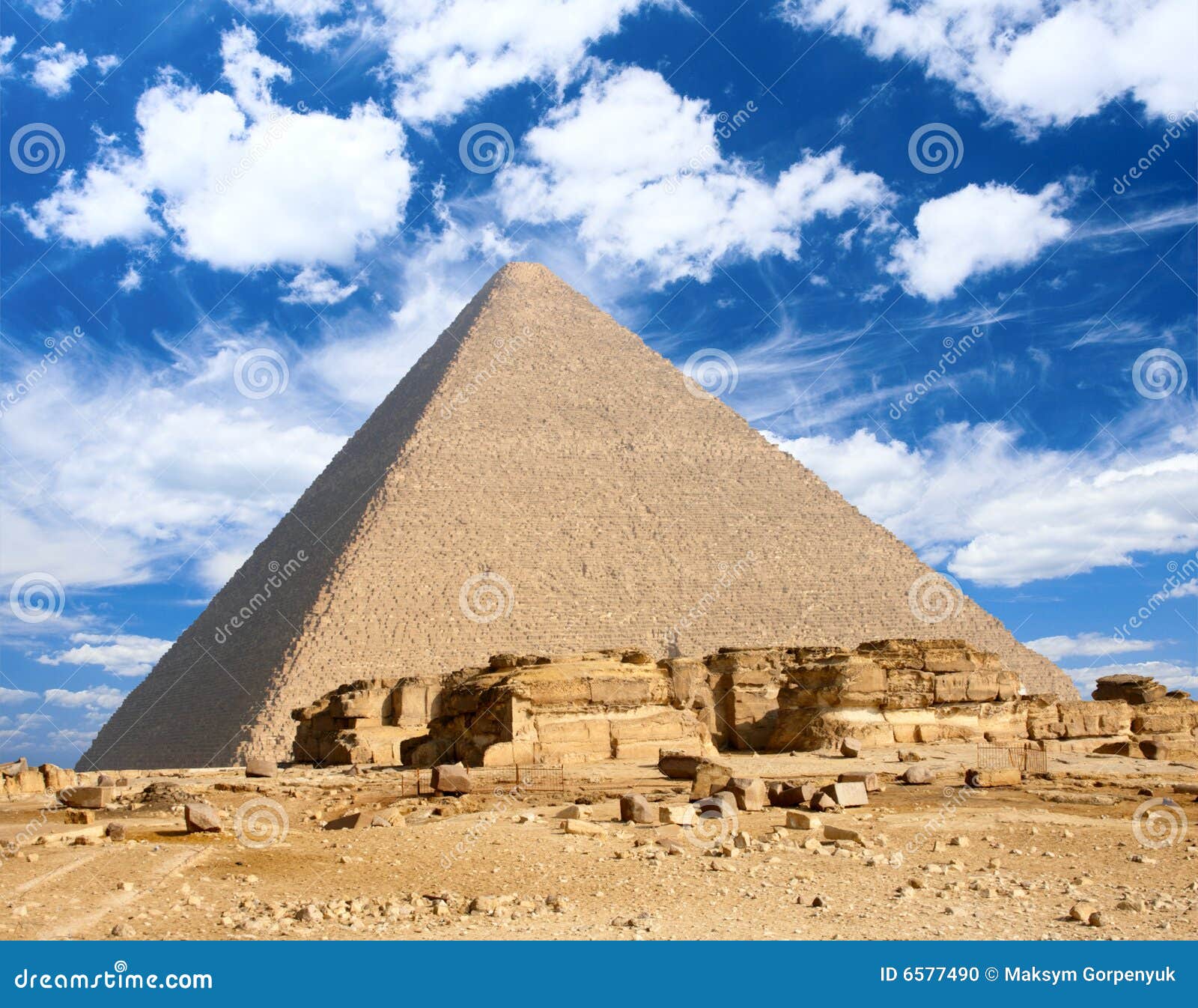 Great pyramid in Egypt stock photo. Image of historic - 6577490