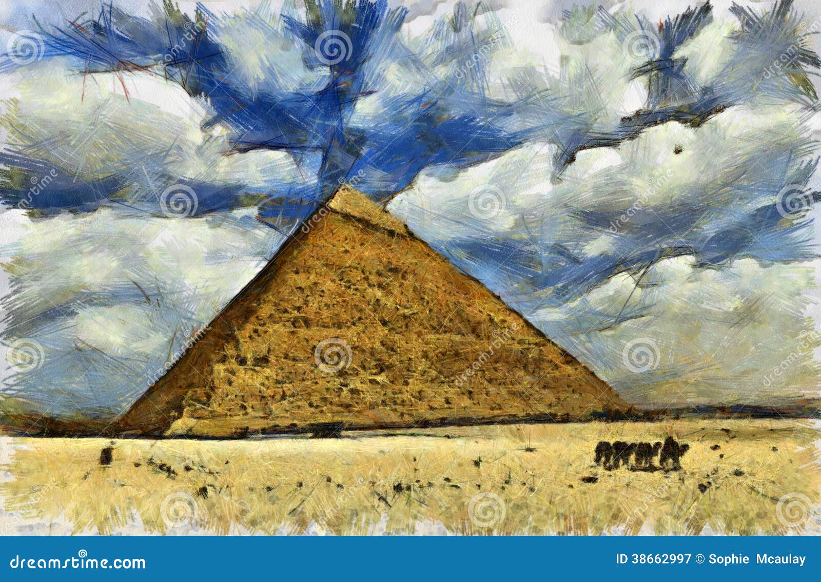 Great Pyramid of Egypt stock illustration. Illustration of khufu - 38662997