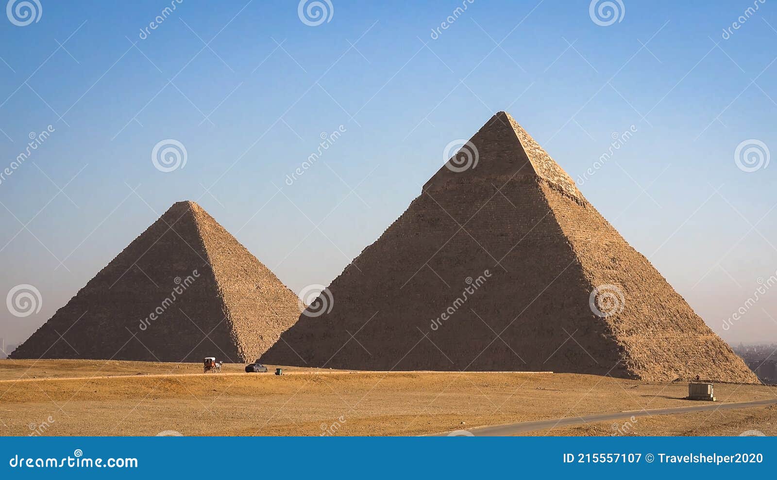 The Great Pyramid of Giza stock image. Image of famous - 215557107
