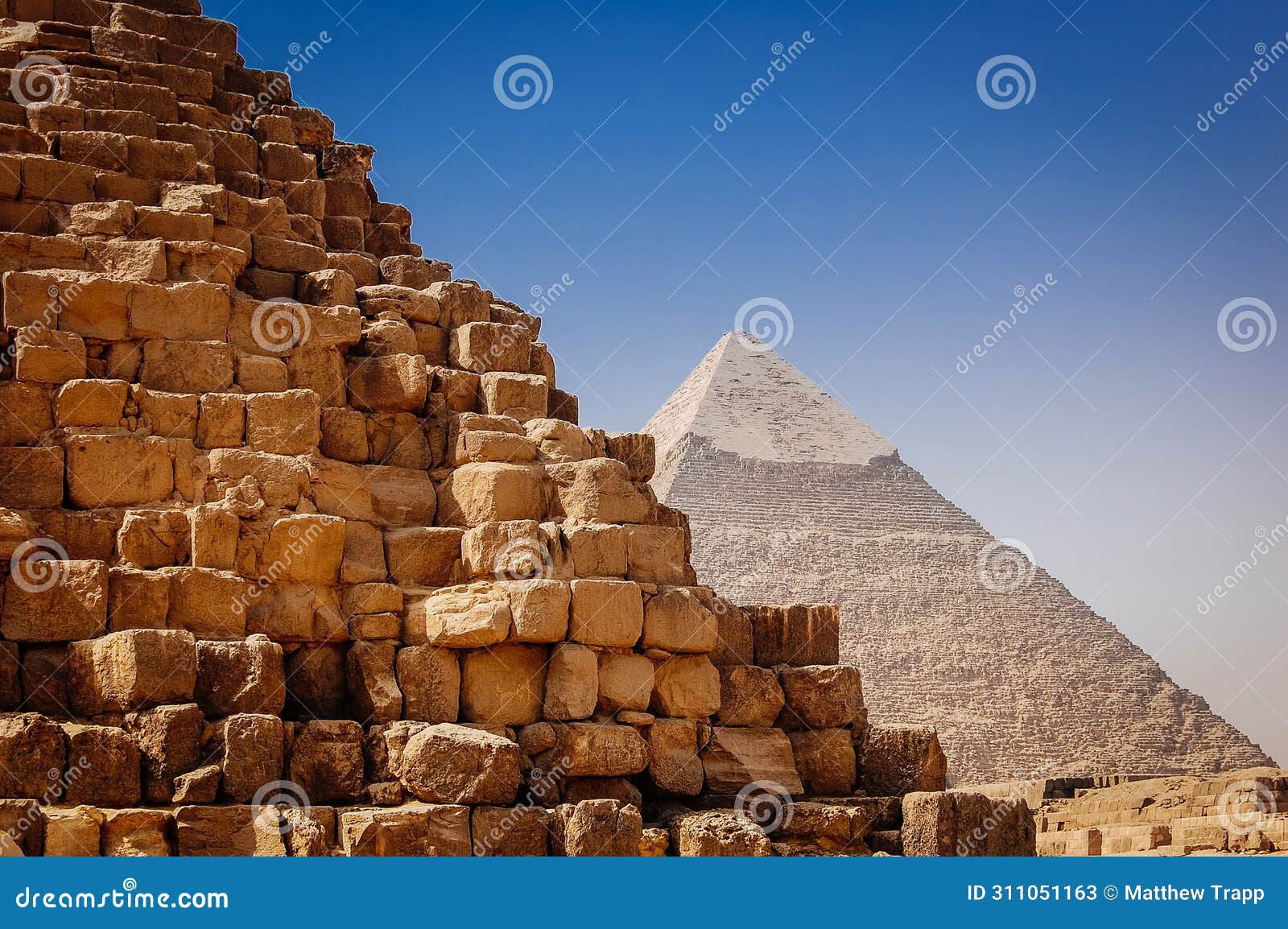 The Base Of The Great Pyramid. Royalty-Free Stock Photography ...