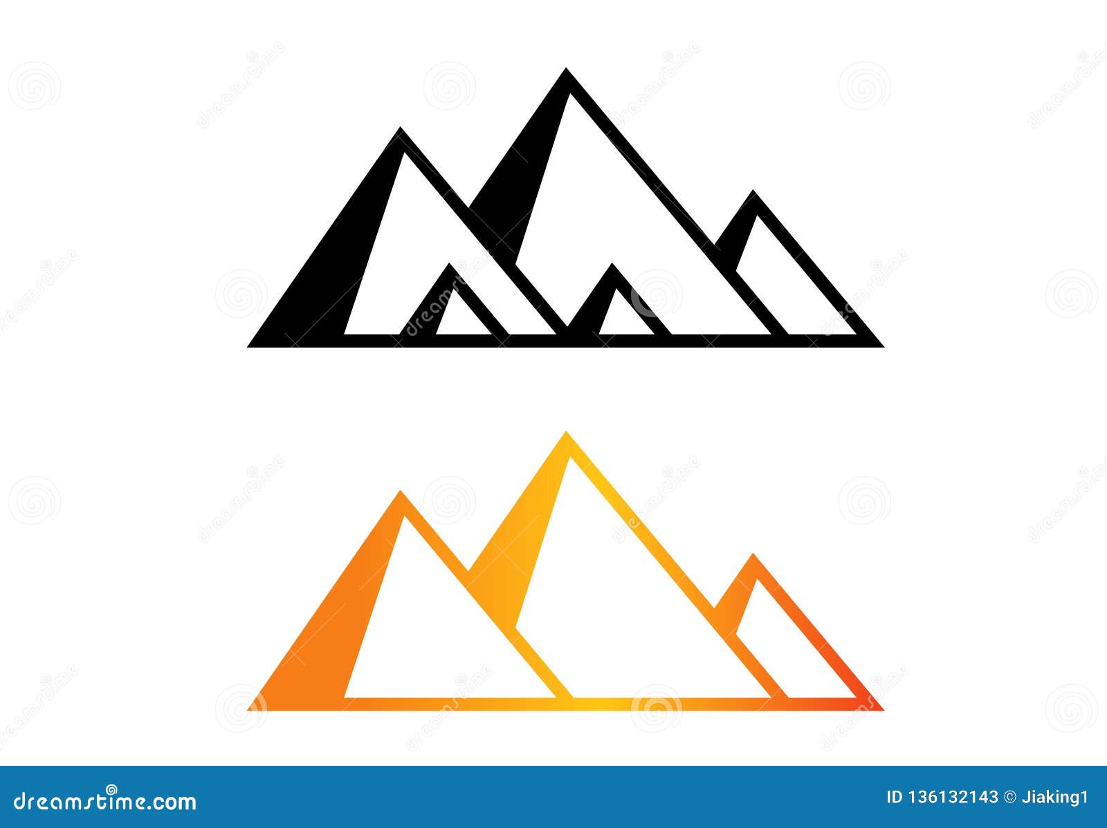 Great Pyramid of Giza Logo and Icon, Vector Art Stock Vector ...