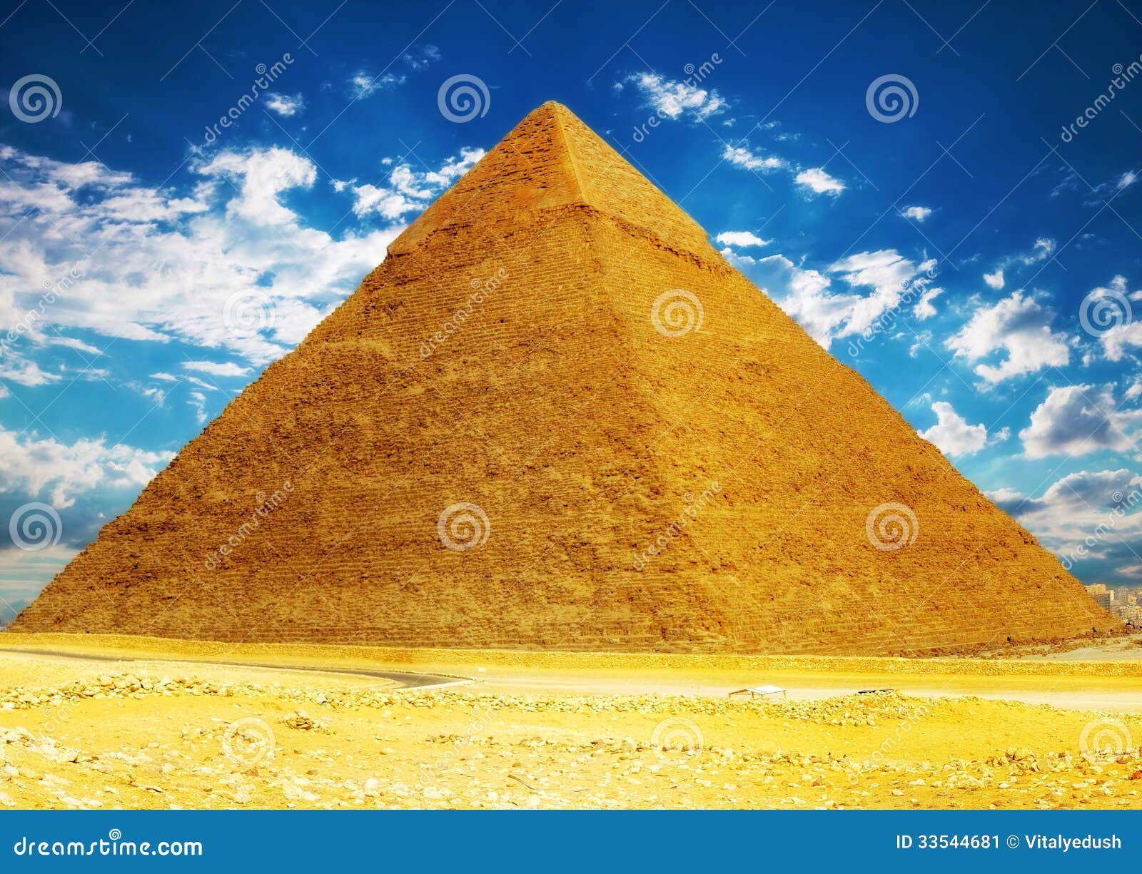 Great Pyramid Located at Giza . Stock Image - Image of monument ...